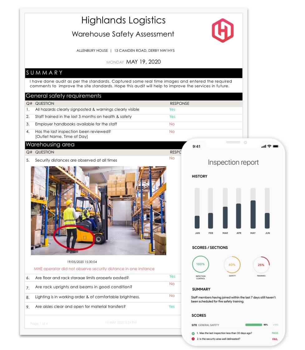 Vehicle inspection app: transport and logistics audits