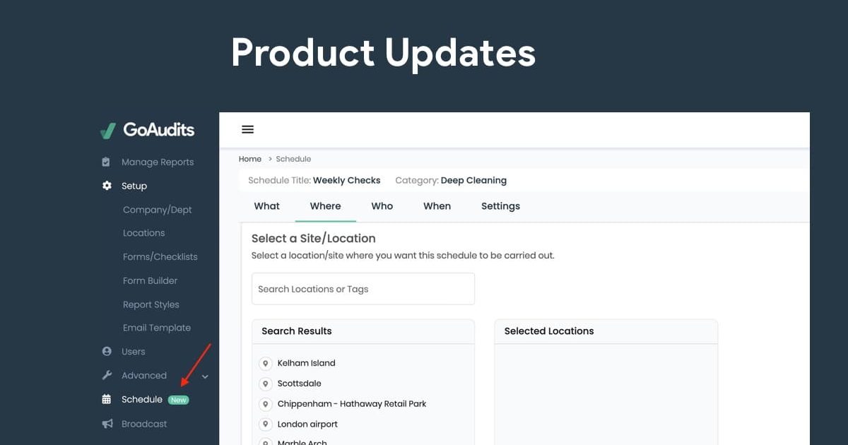 NEW - audit scheduling feature - GoAudits